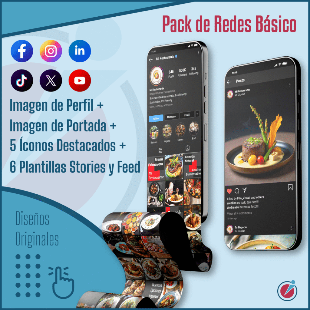 Pack de Redes Sociales Básico - filovisual.com