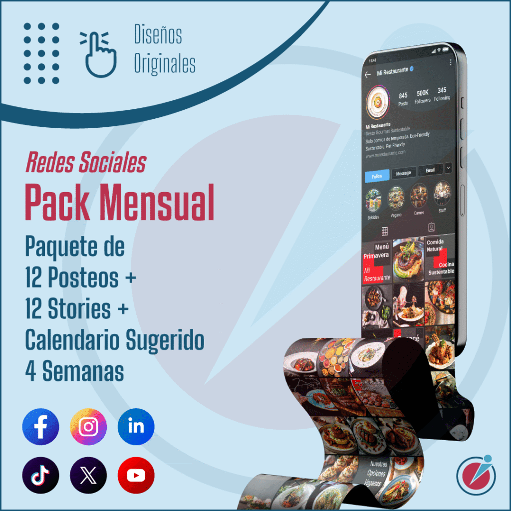 Pack Mensual 12 Posteos - filovisual.com