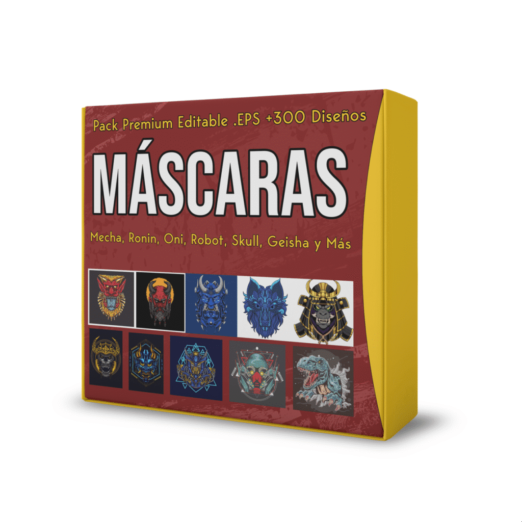 Pack de Máscaras Ronin, Oni, Geisha - filovisual.com