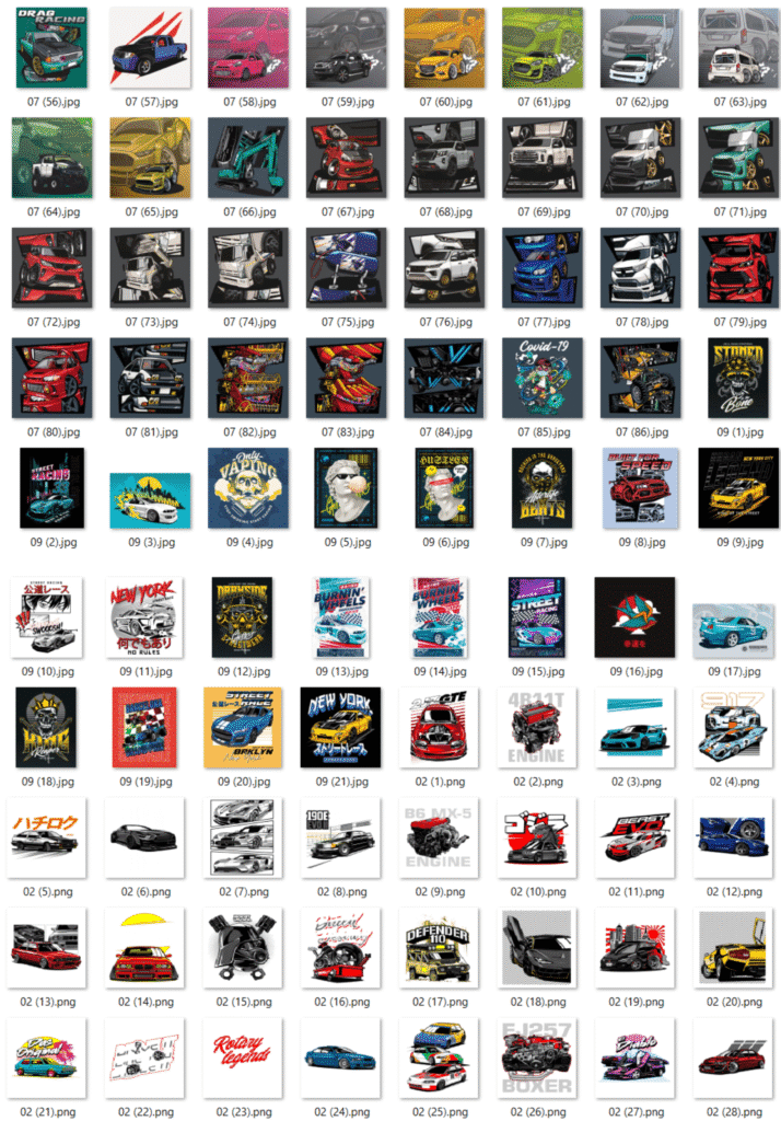 Pack de 300 Vectores de Autos - filovisual.com